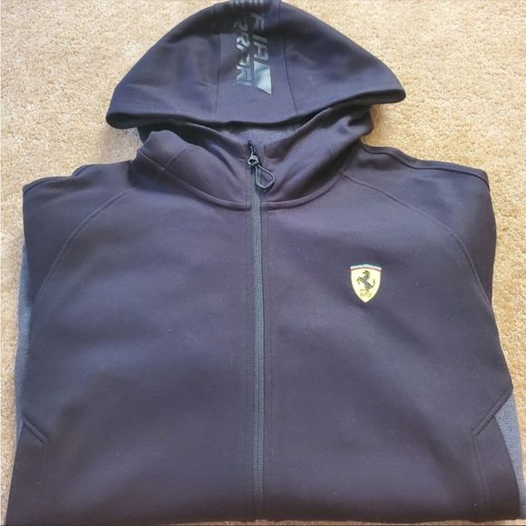 Ferrari | Jackets & Coats | Mens Ferraripuma Zip Up Hooded Jacket Xl ...